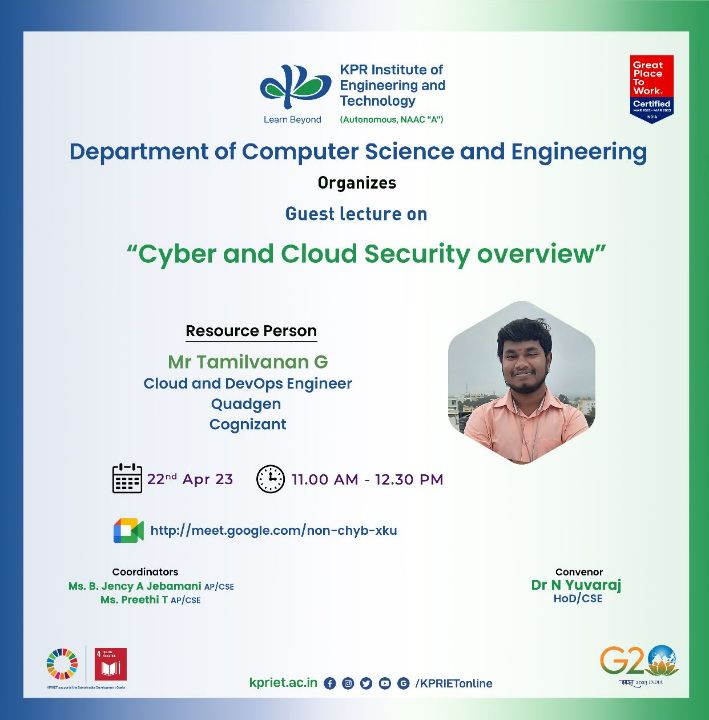 CYBER AND CLOUD SECURITY OVERVIEW, KPR Institute Engineering and Technology, Autonomous ...