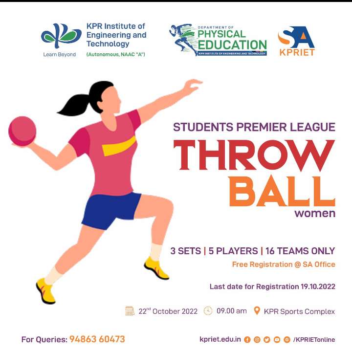 GIRLS THROWBALL, KPR Institute Engineering and Technology, Autonomous ...