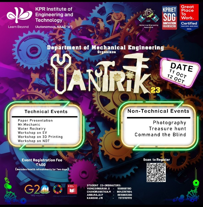 NATIONAL LEVEL TECHNICAL SYMPOSIUM, KPR Institute Engineering and ... NATIONAL LEVEL TECHNICAL SYMPOSIUM, KPR Institute Engineering and ...